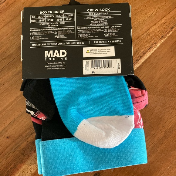 MAD Engine | Underwear & Socks | Mad Engine Flamingo Boxer Brief Sock ...
